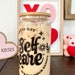 Self Care Glass, Iced Coffee Glass, Iced Coffee Cup, Self Care Cup ...