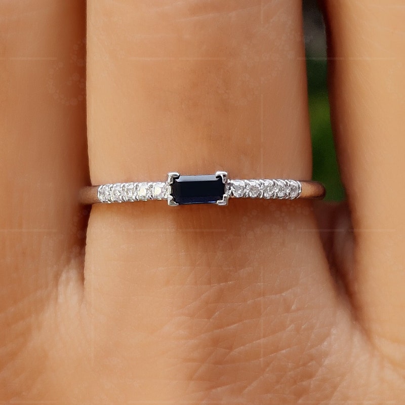 Sapphire Stack Ring - Etsy