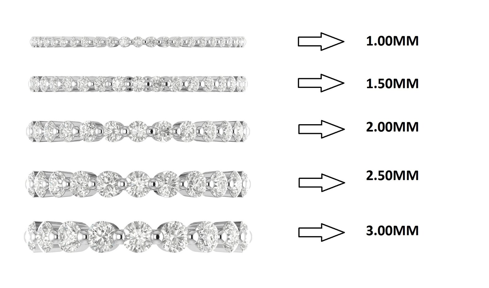 Floating Bubble Wedding Band Women / Single Prong Set Full Eternity ...