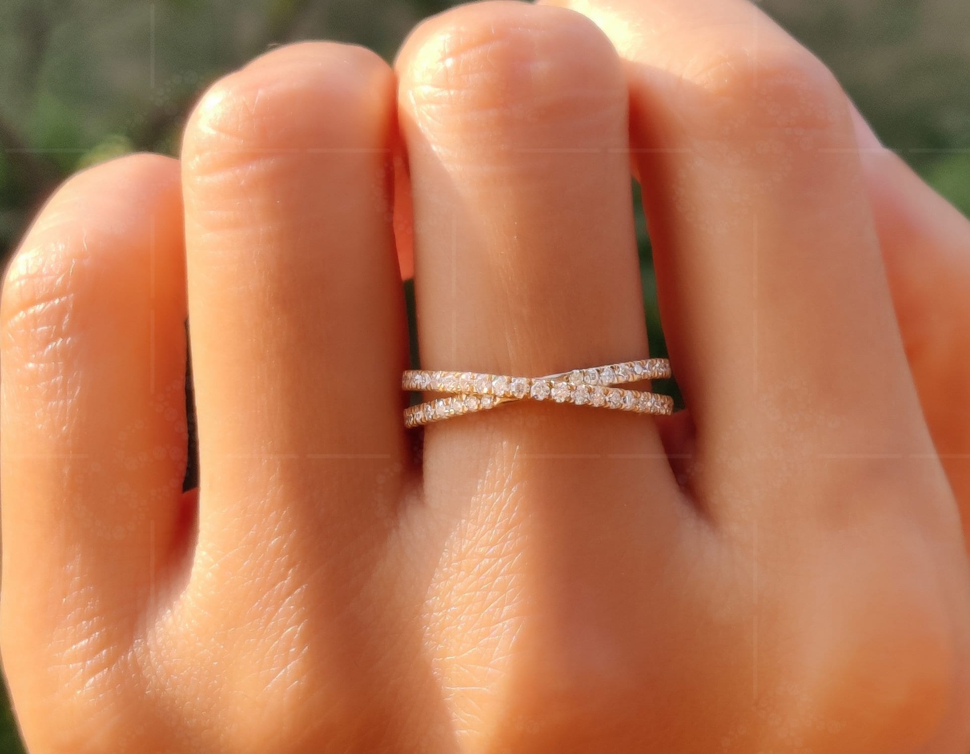 14K Gold X Ring / Criss Cross Ring / Wedding Ring / Minimal - Etsy