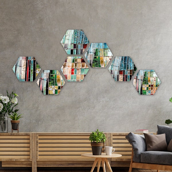 Hexagon Wall Art - Etsy