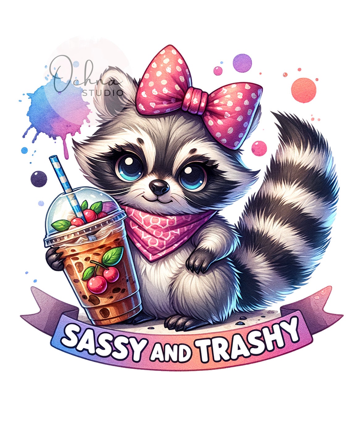 Sassy and Trashy PNG, Funny Raccoon and Opossum Clipart, Raccoon ...
