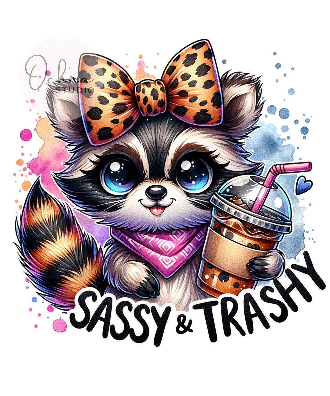 Sassy and Trashy PNG, Funny Raccoon and Opossum Clipart, Raccoon ...