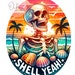 Shell Yeah Skeleton PNG, Summer Skeleton Clipart, Beach Skeleton ...
