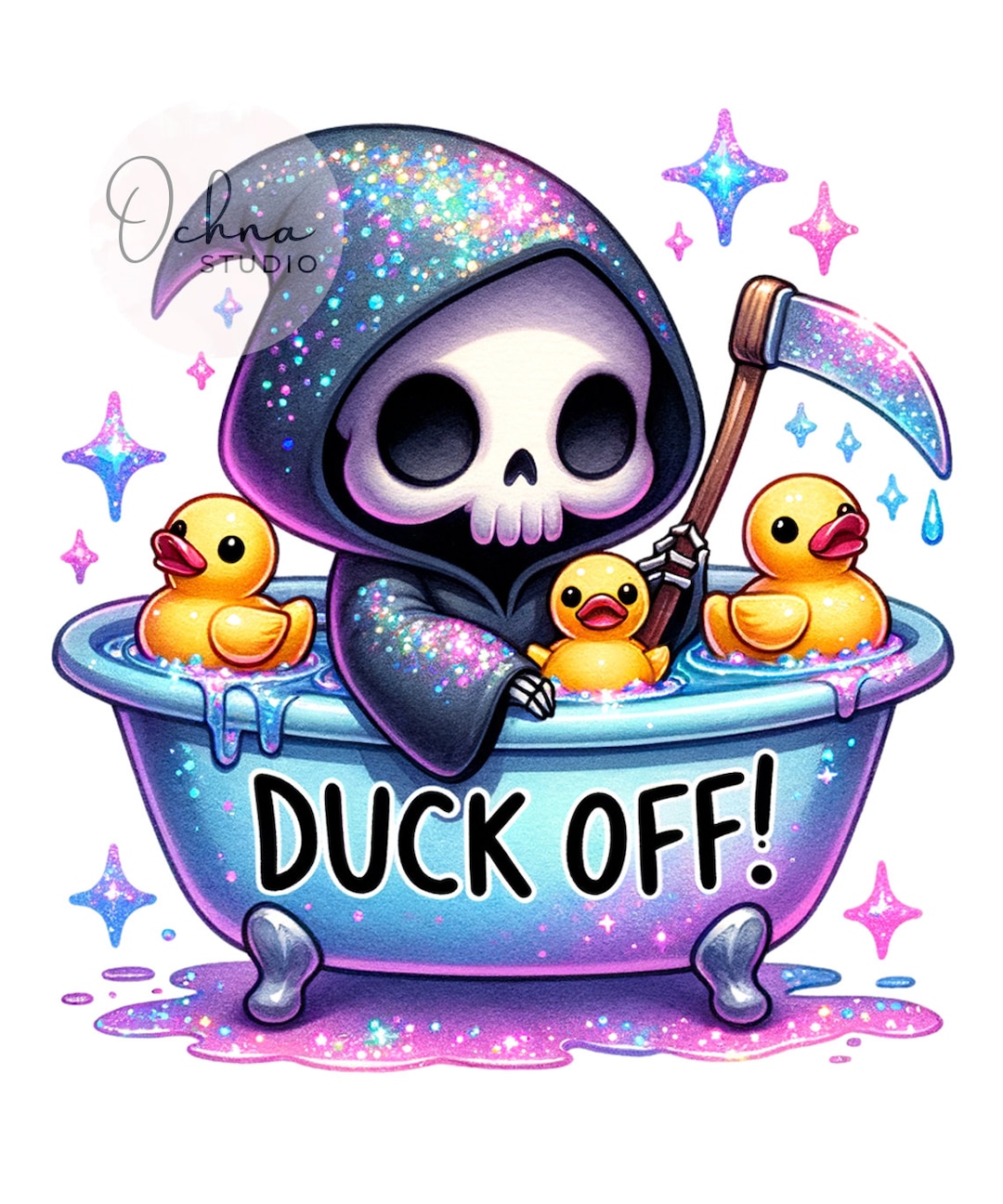 Duck off PNG, Grim Reaper Png, I Don't Give a Duck PNG, Snarky Skeleton ...