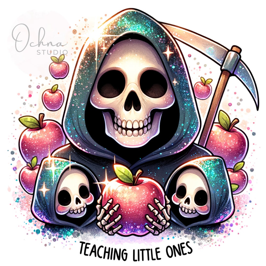 Teaching Little Ones PNG, Teacher Clipart, Teacher Vibes, Grim Reaper ...