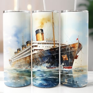 3D Titanic Tumbler Wrap, Titanic Ship Tumbler Sublimation Design, 20oz ...
