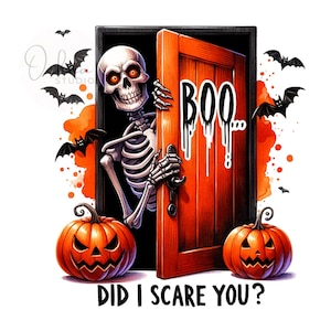 Boo Did I Scare You PNG, Spooky Summer Skeleton Clipart, Halloween ...