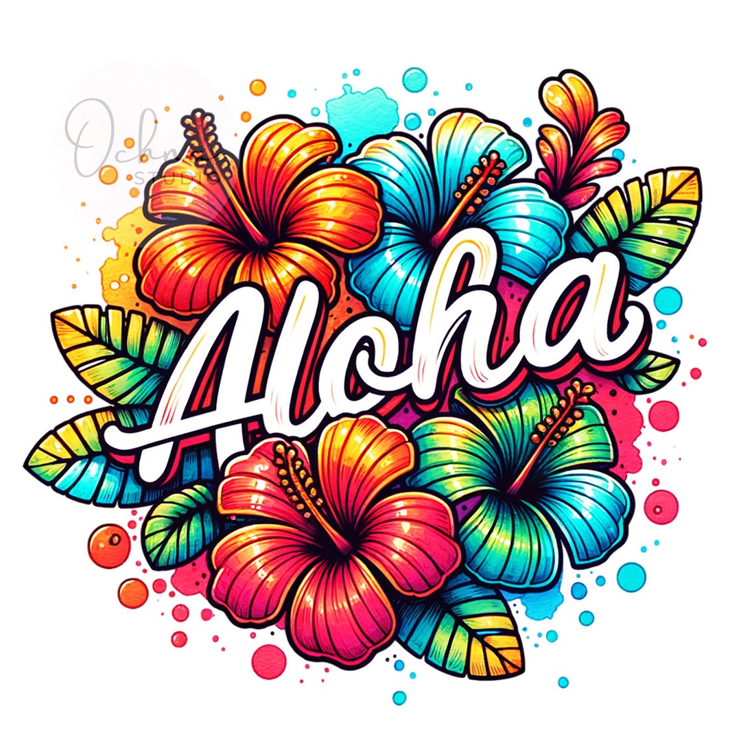 Aloha Png, Tropical Flowers Clipart, Colorful Summer, Tropical Png ...