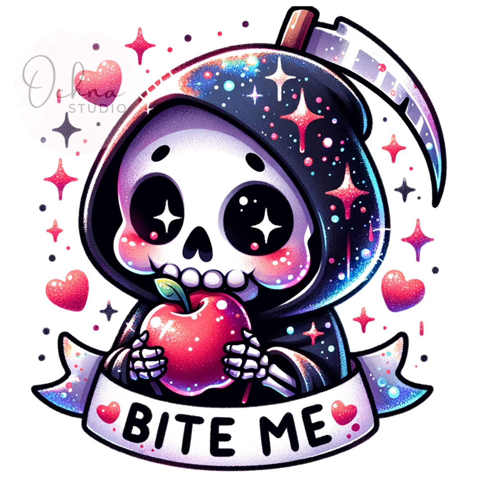 Bite Me PNG, Grim Reaper Clipart, Snarky Skeleton Sublimation, Funny ...