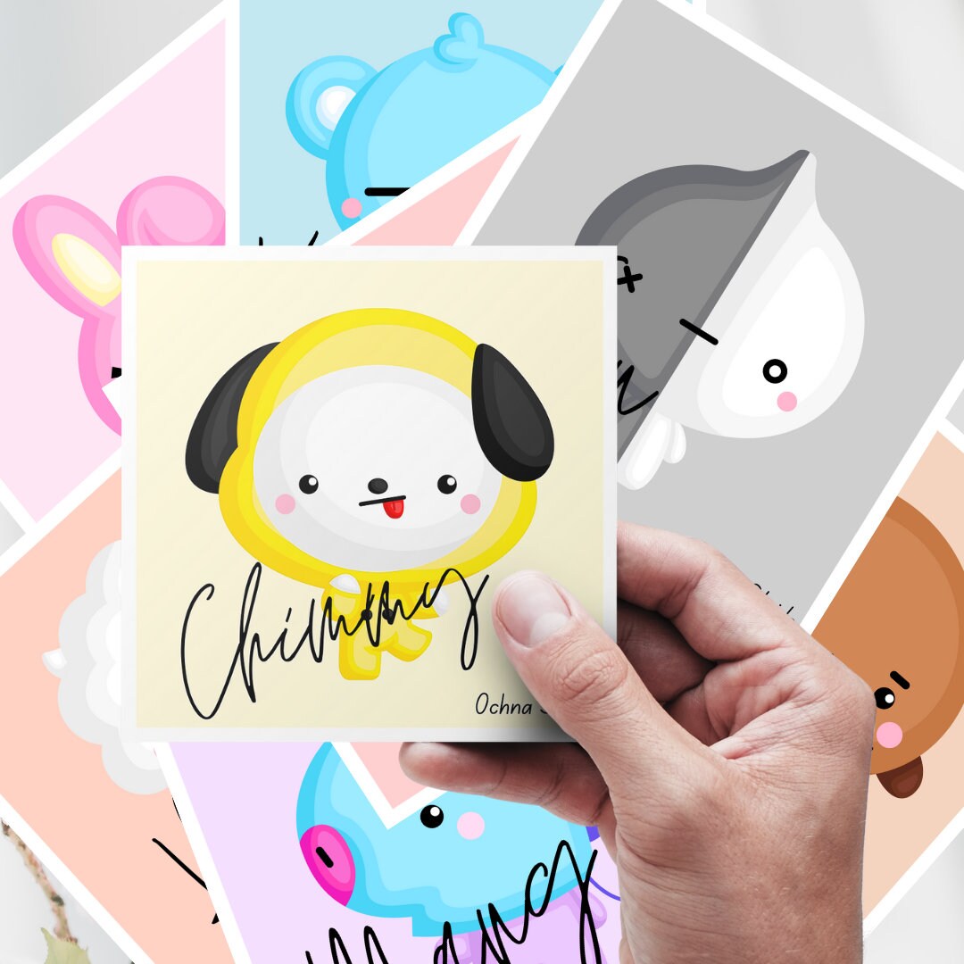 BTS Bt21 Rainbow FULL SET Cute Art Print Illustration | Etsy