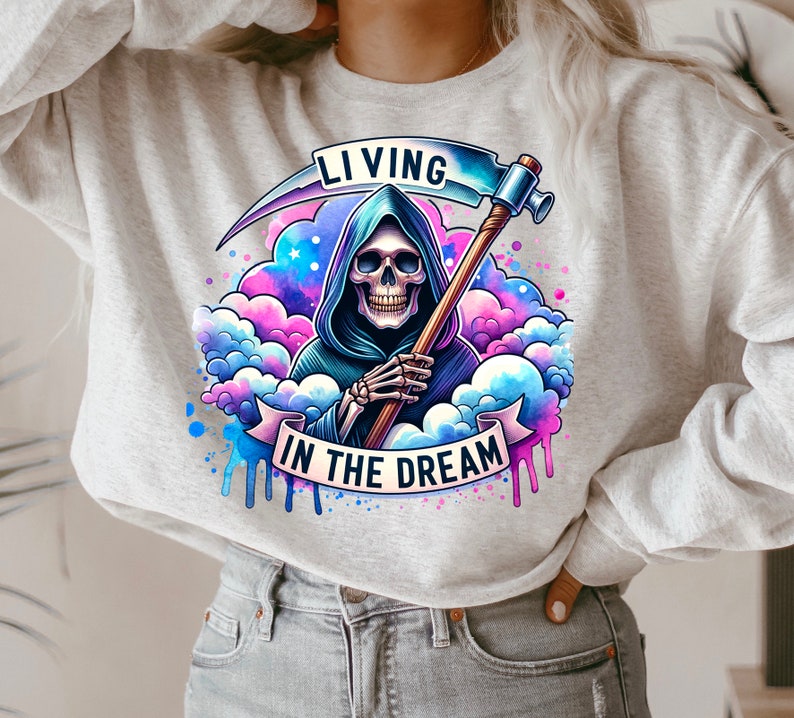 Living the Dream PNG, Grim Reaper Clipart, Sarcastic PNG, Snarky ...