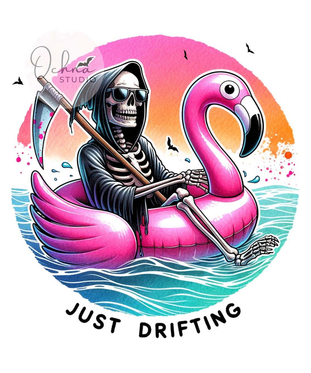 Just Drifting PNG, Summer Alien Clipart, Flamingo Float Png, Sarcastic ...