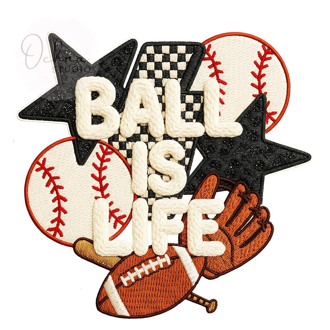 Ball is Life PNG, Sport Png, Game Day Png, Faux Yarn Basketball ...