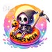 Spooky Summerween Clipart, Cute Summer Halloween, Summerween, Skeleton ...