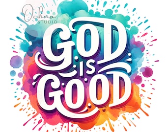 Cute Letter God is Good PNG - Etsy
