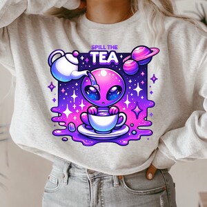 Spill the Tea PNG, Funny Grim Reaper Clipart, Alien Tea Pot Png, Tea ...