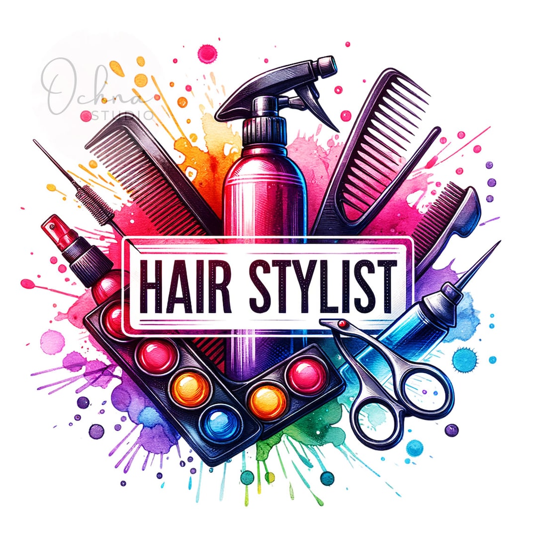 Hair Stylist PNG, Hairdresser Png, Colorful Png, Hair Dresser Clipart ...