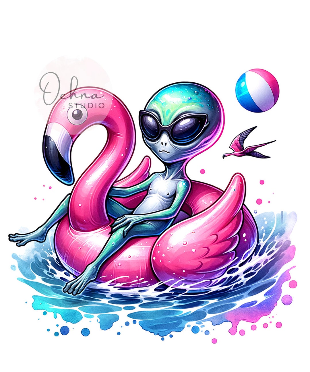 Just Drifting PNG, Summer Alien Png, Sarcastic Sublimation Design ...