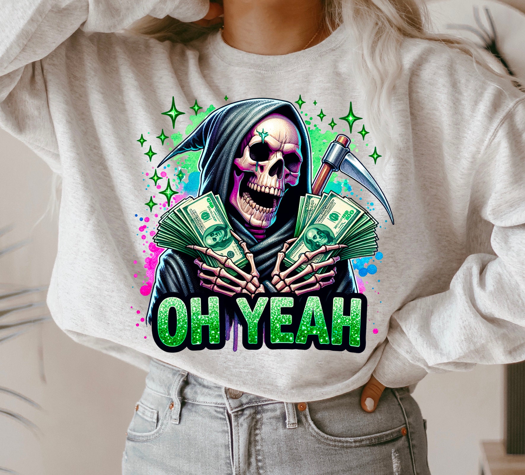 Oh Yeah PNG, Money Png, Grim Reaper Clipart, Money Bill PNG, Snarky ...