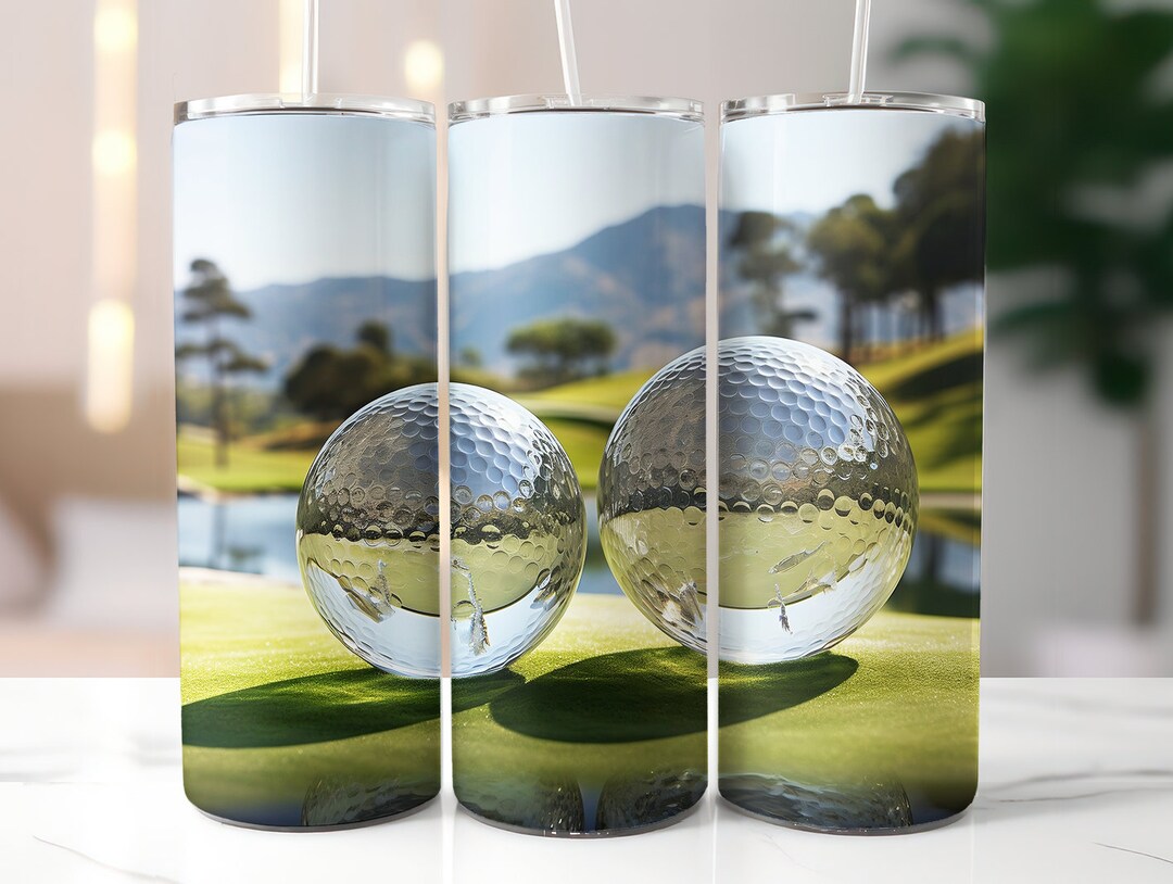 3D Golf Tumbler Wrapped, Golf Balls Tumbler Sublimation Design, 20oz ...