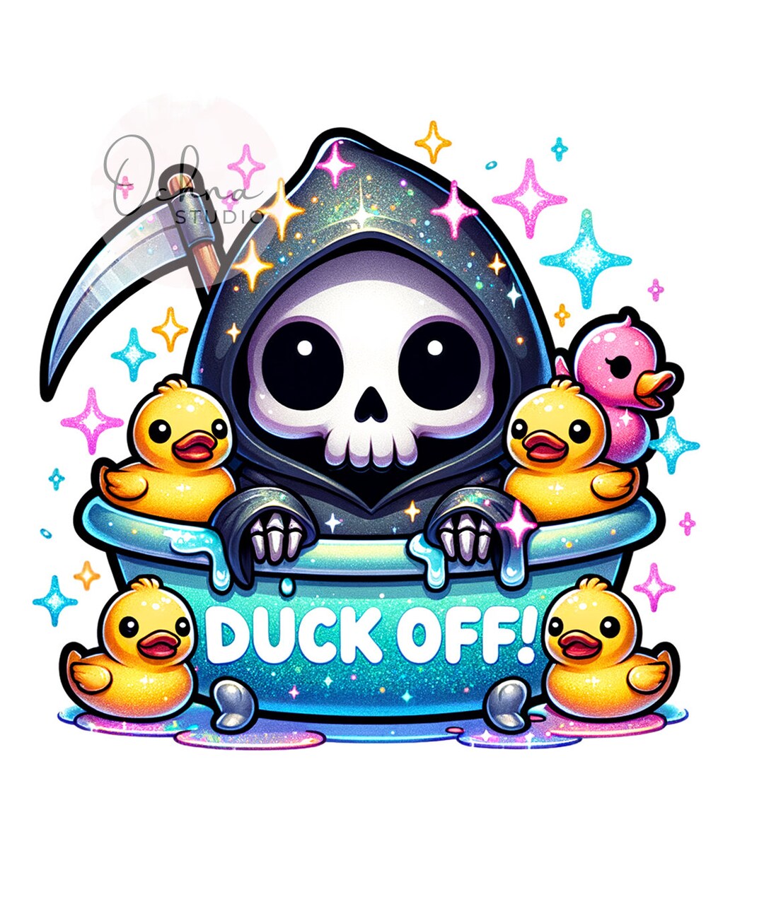 Duck off PNG, Grim Reaper Png, I Don't Give a Duck PNG, Snarky Skeleton ...
