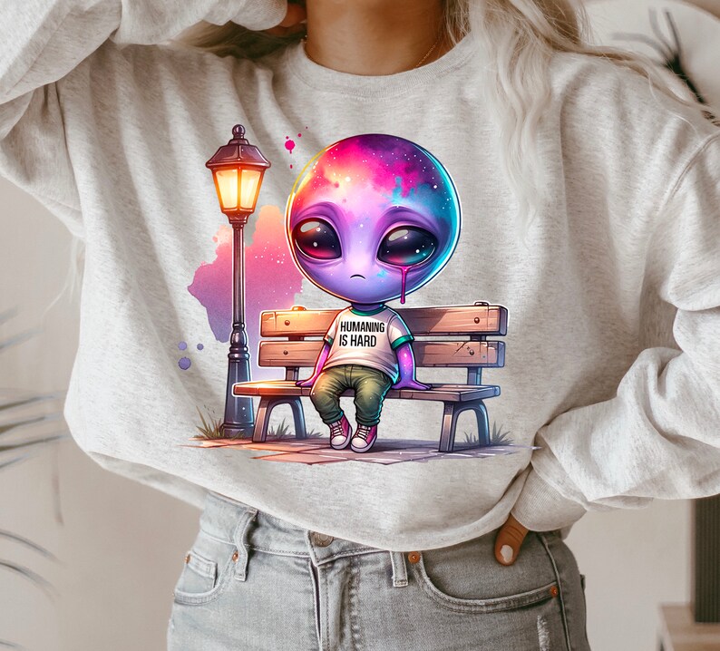 Alien Clipart, Humaning is Hard Png, Alien Shirt, Alien PNG, Funny ...