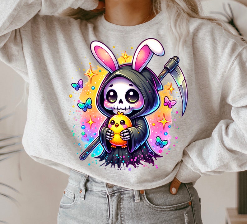 Spooky Easter PNG, Grim Reaper Easter Bunny PNG, Easter Chicken Png ...