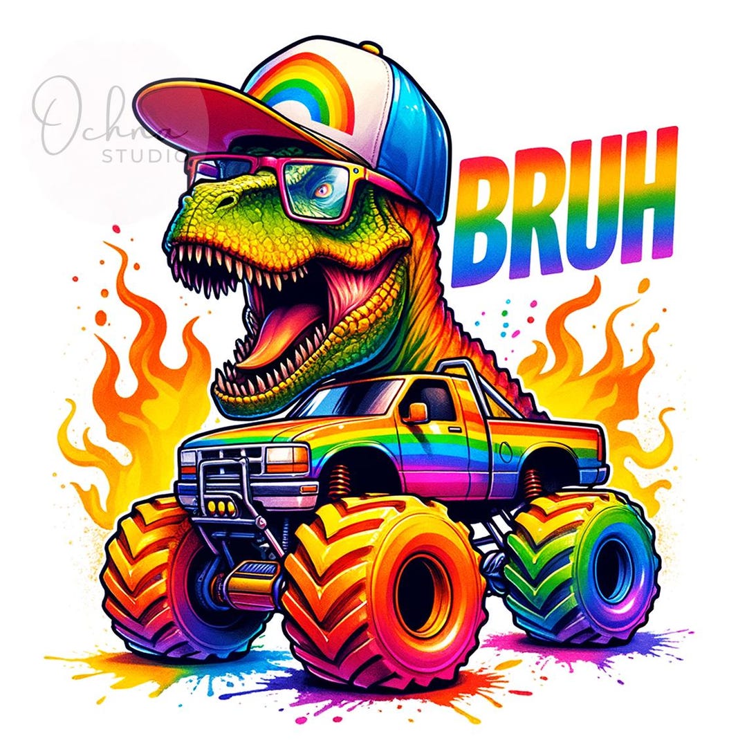 Bruh PNG, T Rex Monster Truck, Dinosaur Png, Monster Truck Png ...