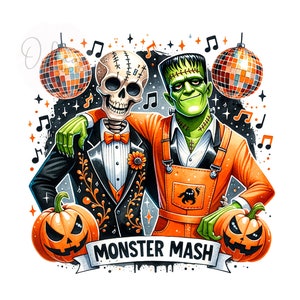 Monster Mash PNG, Spooky Halloween Clipart, Halloween Skeleton Monster ...