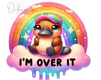 I'm Over It PNG, I'm Over It Clipart, Cute Platypus Clipart, Platypus ...
