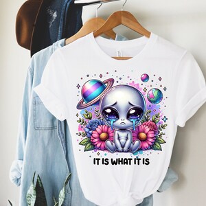 It is What It is PNG, Sad Crying Alien Clipart, Sarcastic Alien Clipart ...