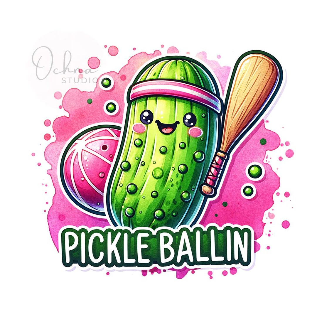 Pickle Ballin Png, Pickle PNG, Cute Funny Pickleball Png, Sport Png ...