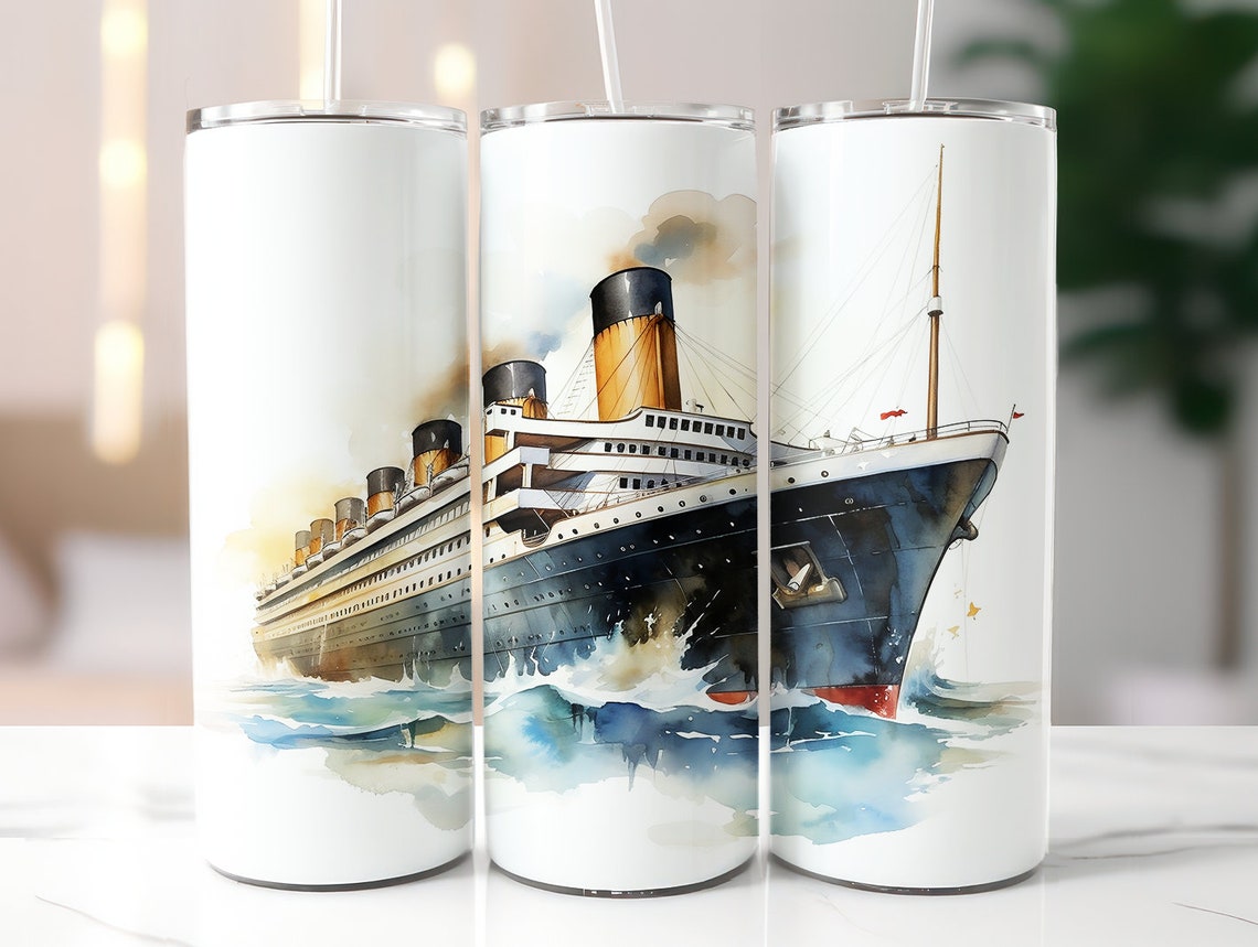 3D Titanic Tumbler Wrap, Titanic Ship Tumbler Sublimation Design, 20oz ...