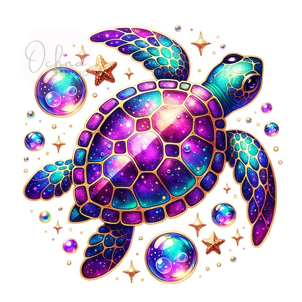 Glitter Turtle - Etsy