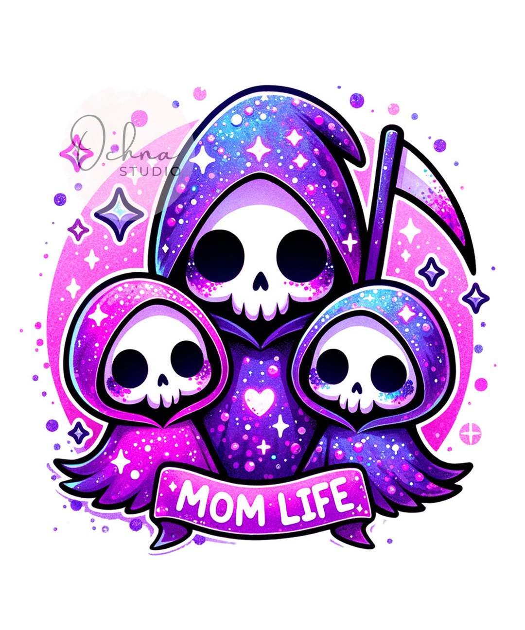 Mom Life PNG, Grim Reaper Skeleton Mom Clipart, Mom Skull PNG Design ...