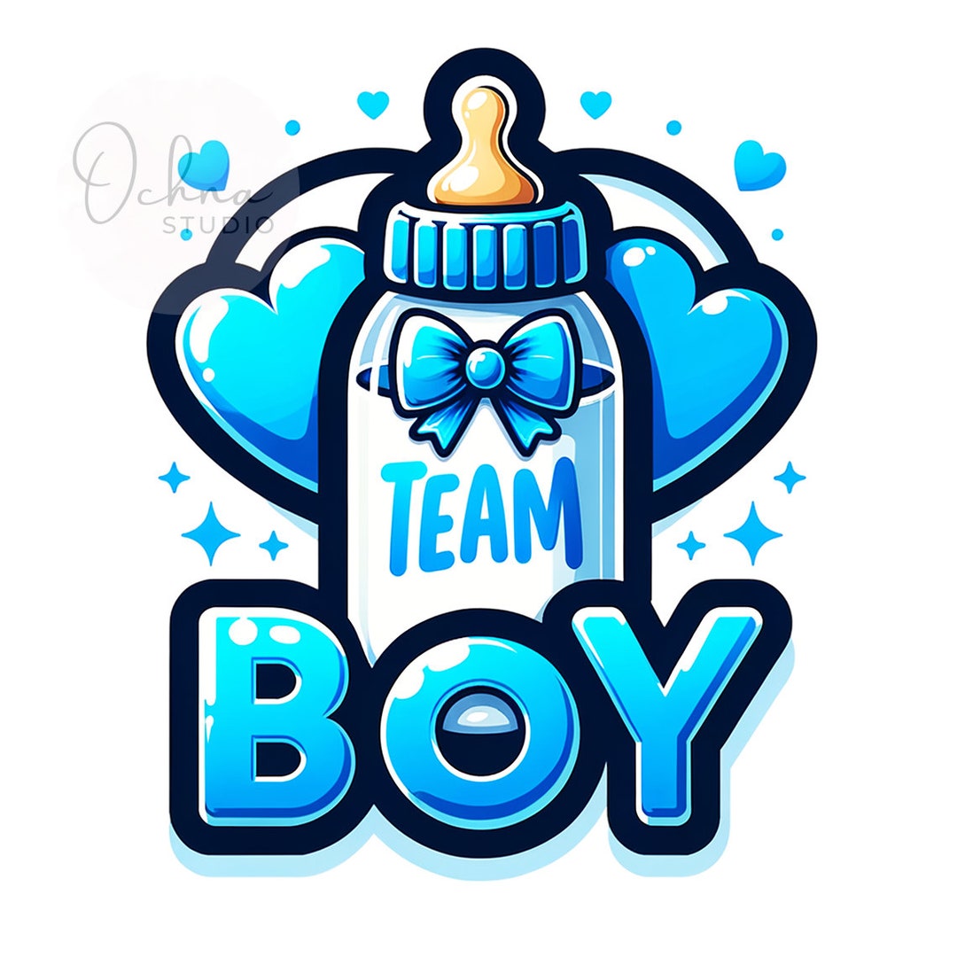 Team Boy PNG, Gender Reveal Png, Blue Hearts Png, Baby Boy Png ...