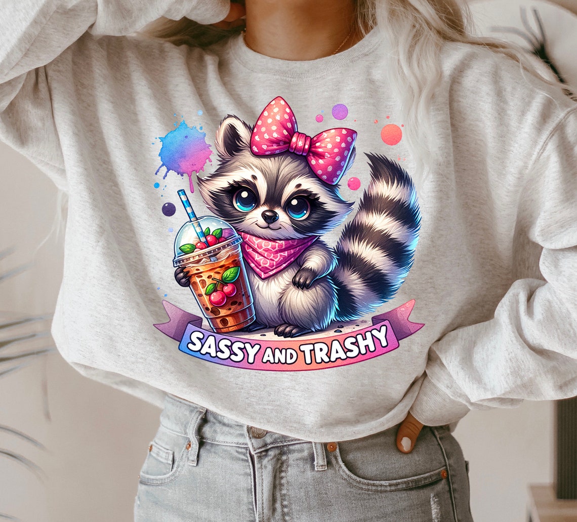 Sassy and Trashy PNG, Funny Raccoon and Opossum Clipart, Raccoon ...