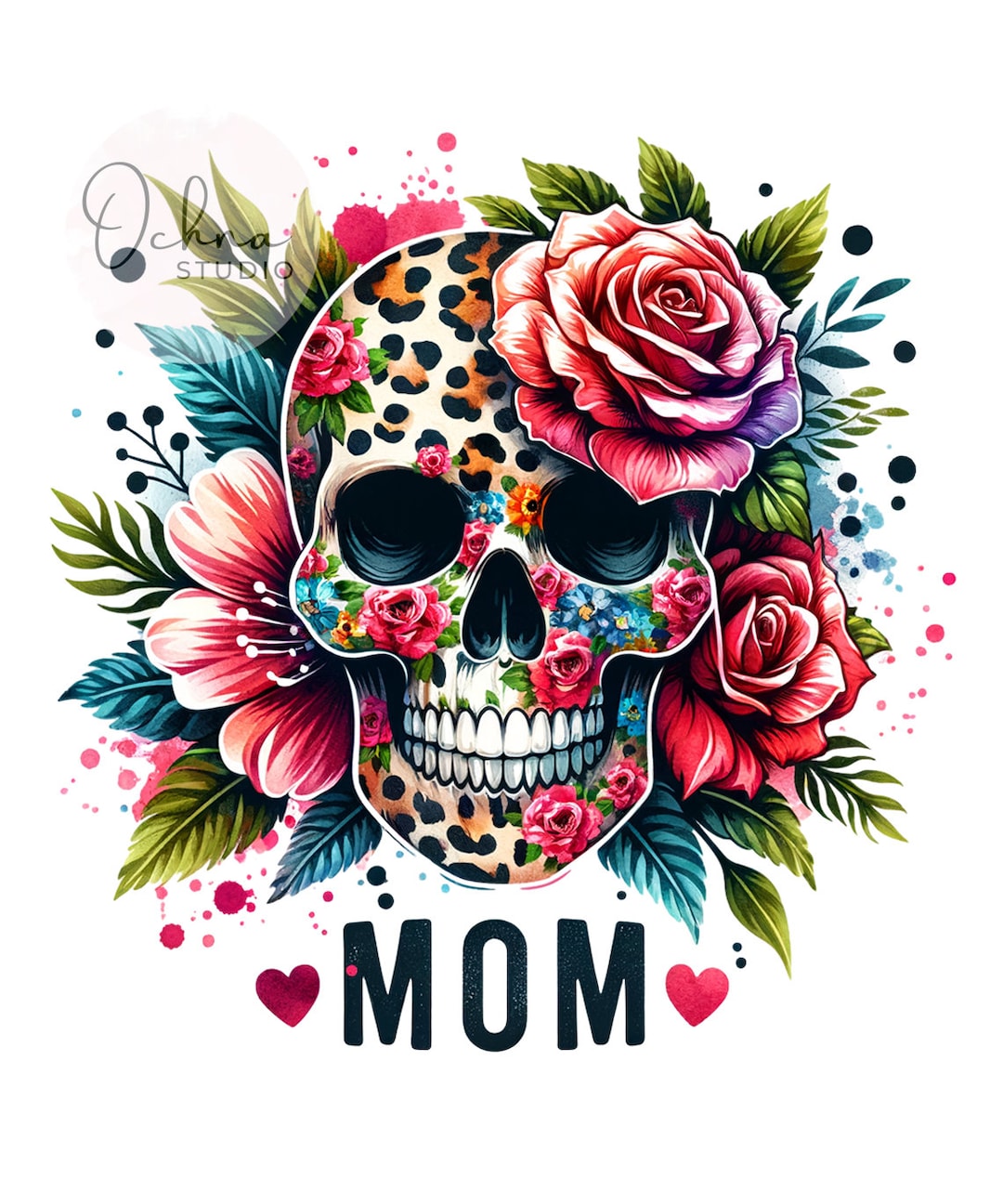 Mom Skull Png Skull Png Mother S Day Sublimation Design Mother S Day