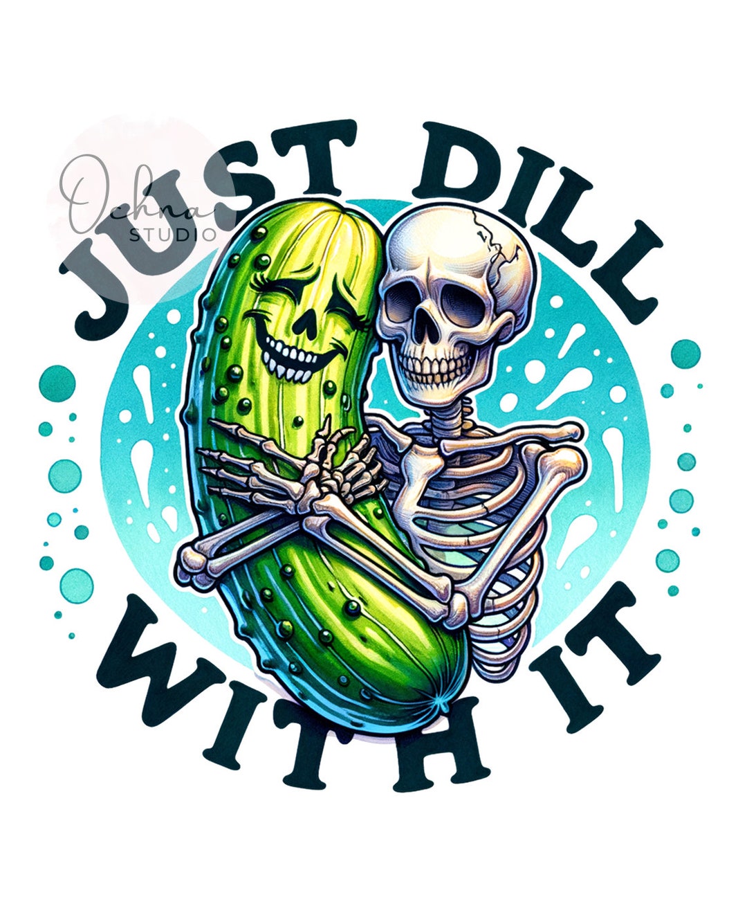 Dill With It PNG, Skeleton Pickle PNG, Dill Pickle Clipart, Snarky ...