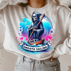 Smooth Sailing PNG, Grim Reaper Clipart, Grim Reaper Sailing Png ...