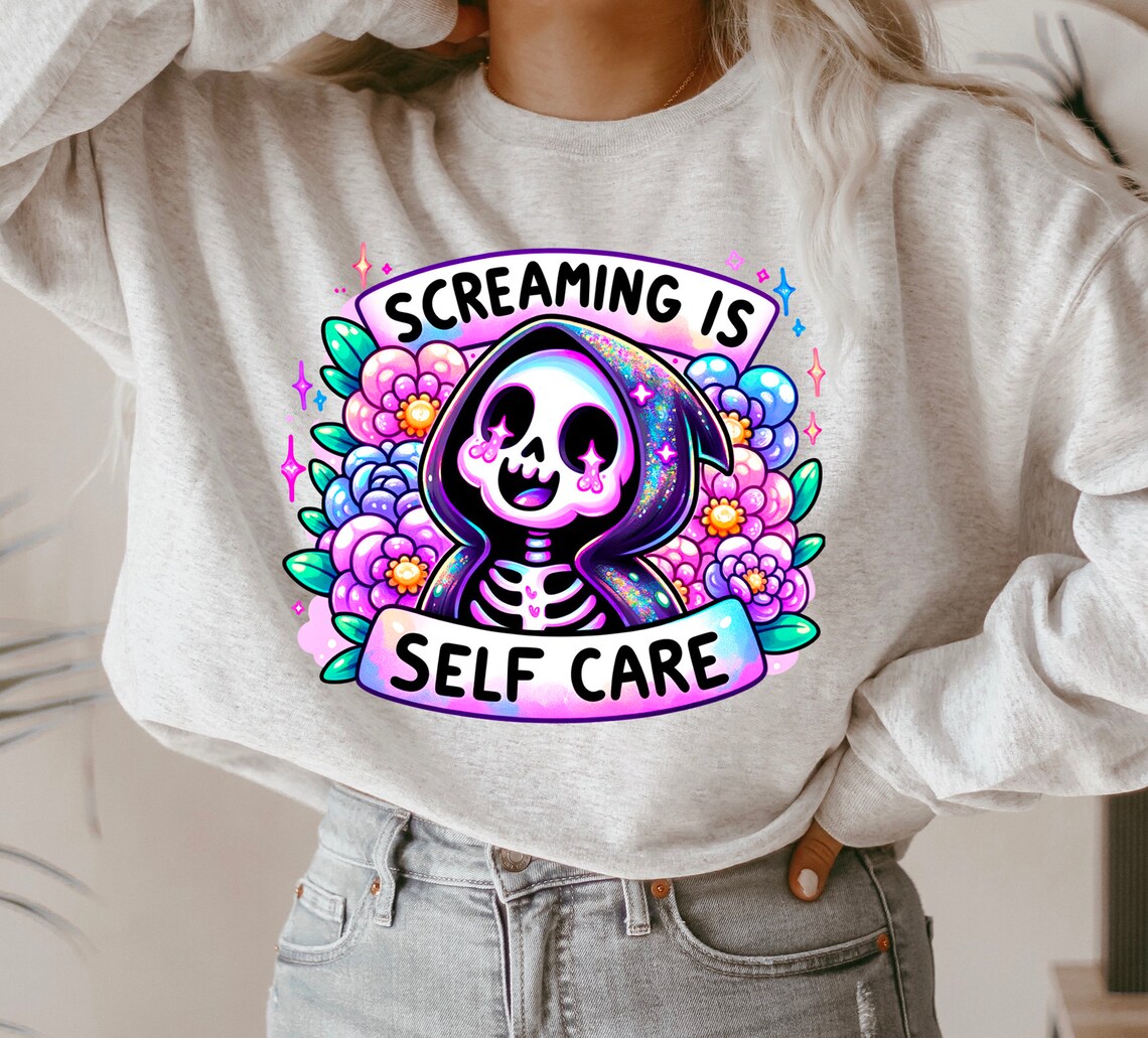 Screaming is Self Care PNG, Grim Reaper Crying, Snarky Grim Reaper ...