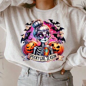 Spooky Girl Season PNG, Spooky Summer Girl PNG, Spooky Summer Clipart ...