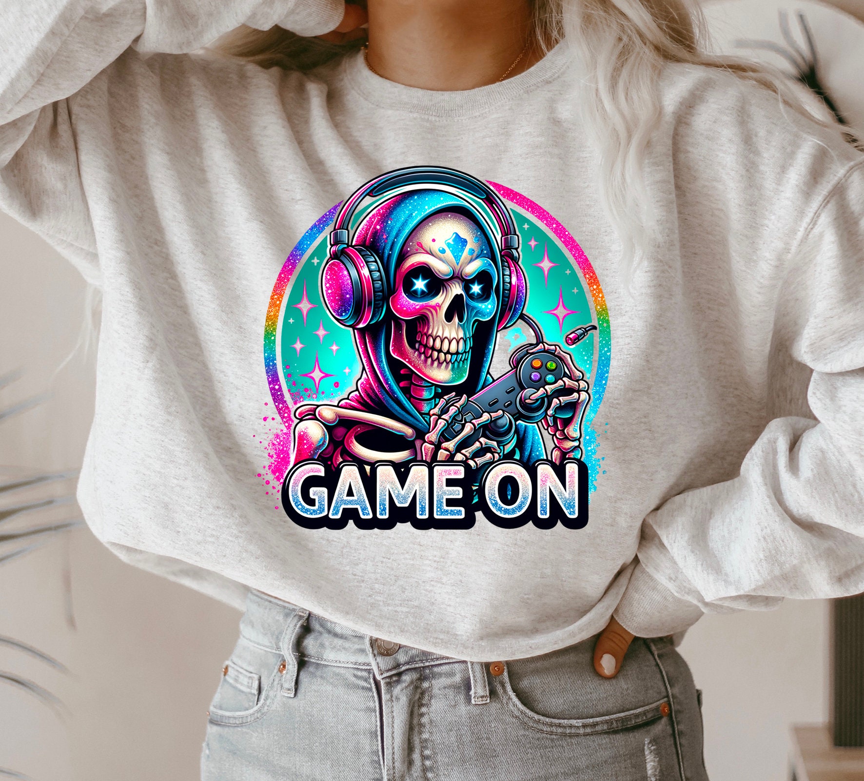 Game on PNG, Skeleton Gamer Clipart, Snarky Skeleton Clipart, Gaming ...