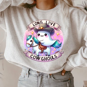 Long Live Cow Ghouls, Howdy Ghouls PNG, Ghouls Clipart, Cottagecore ...