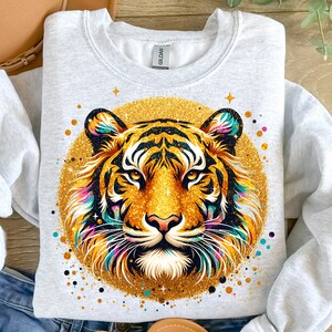 Sparkly Tiger PNG, Gold Tiger Png, Mascot Png, Glitter Tiger Png, Tiger ...