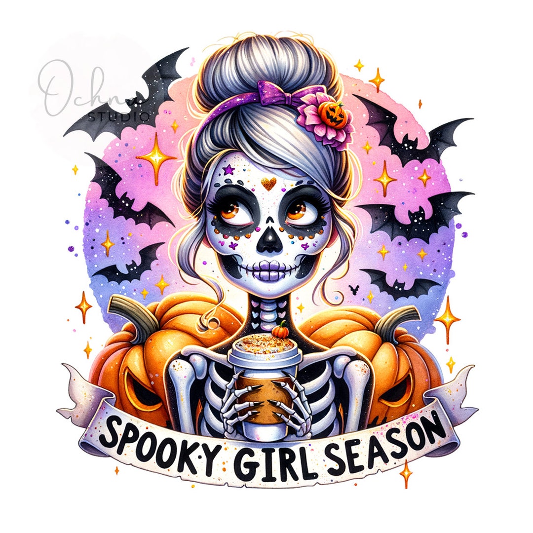 Spooky Summer Girl PNG, Spooky Girl Season PNG, Spooky Summer Clipart ...