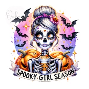 Spooky Summer Girl PNG, Spooky Girl Season PNG, Spooky Summer Clipart ...