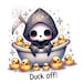 Funny Duck off PNG, Grim Reaper Png, I Don't Give a Duck PNG, Snarky ...
