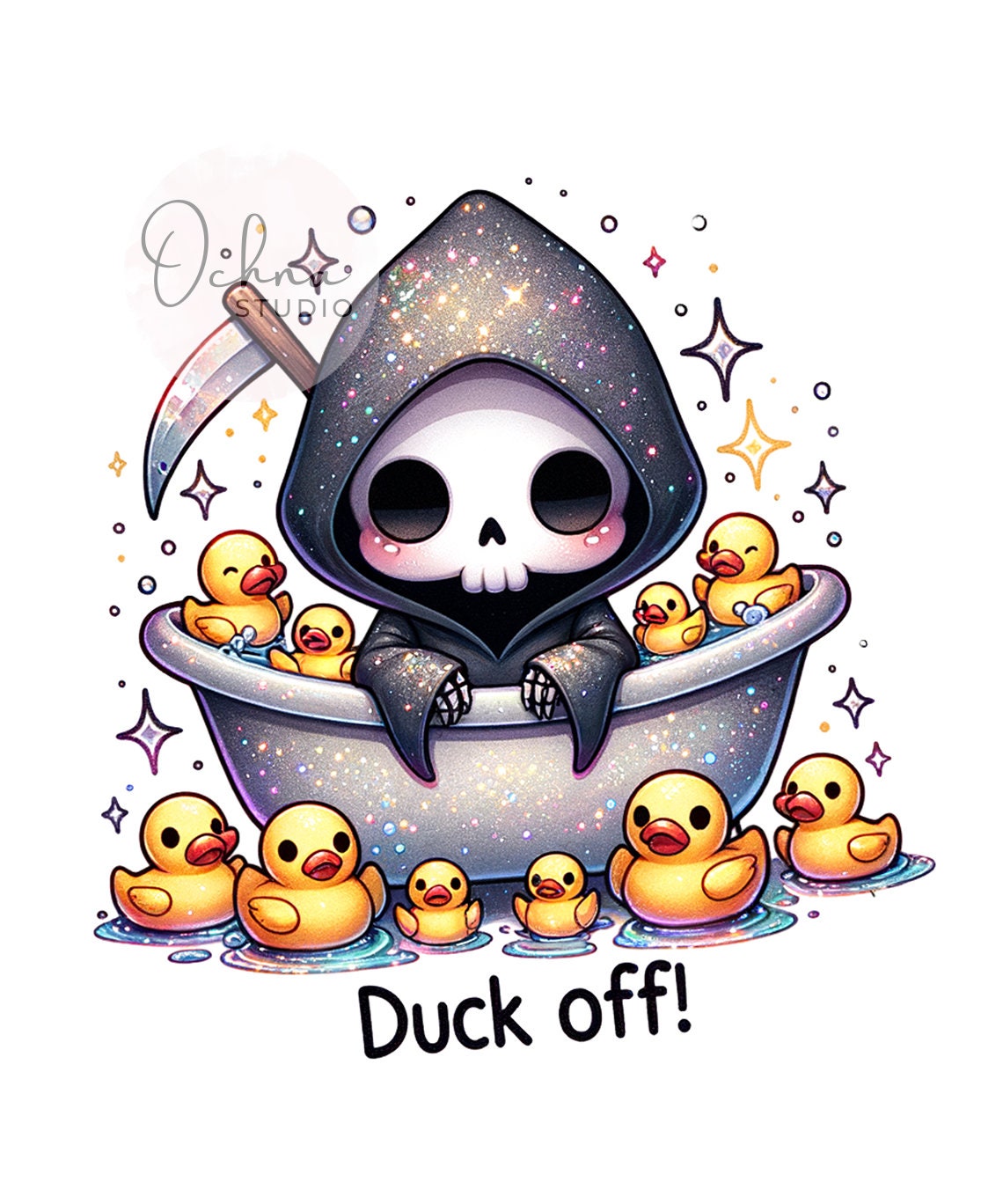Funny Duck off PNG, Grim Reaper Png, I Don't Give a Duck PNG, Snarky ...